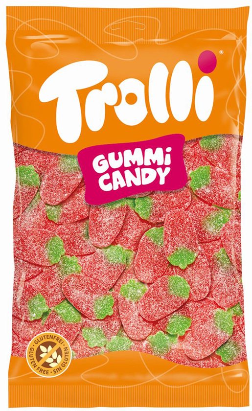 Trolli - Zure Aardbeien - 1 Kilo - Schepsnoep - Grootverpakking ...