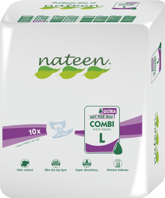 Nateen Combi Super Ultra Large - 8 pakken van 10 stuks | bol