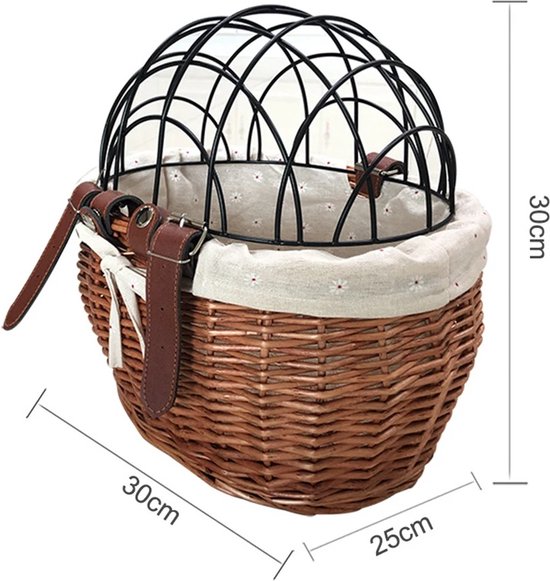 Retail Trends Rieten Fietsmand - Fietsmand hond - Mand voor huisdieren ...