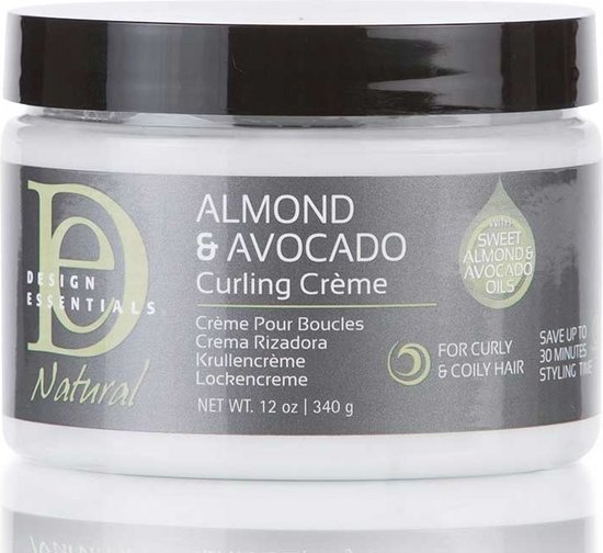 Design Essentials - Natural Almond & Avocado Curling Cream - 355ml | bol