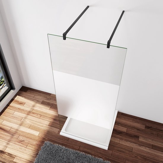 Inloopdouche 137,7x200cm,10mm NANO EasyClean veiligheidsglas matglas ...