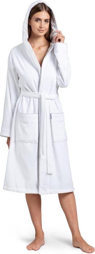 Badjas voor dames, badstof, 100% premium katoenfluweel, badjas, dames ...