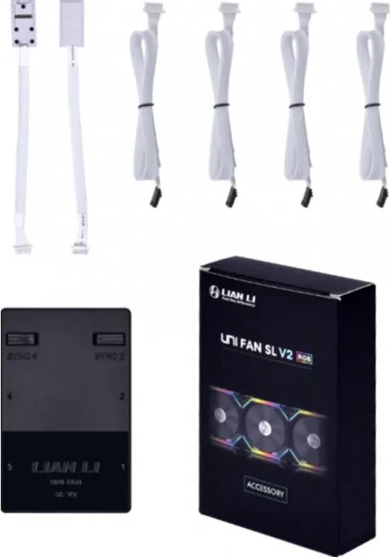 Lian Li UNI HUB SLV2 L-Connect 3 White - Fan Controller voor: UNI FAN ...