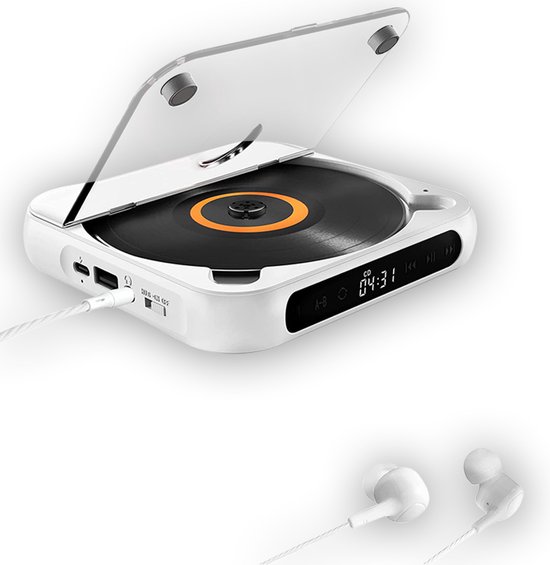 GH Goods - Discman - Draagbare CD Speler met Bluetooth - LCD Touch ...