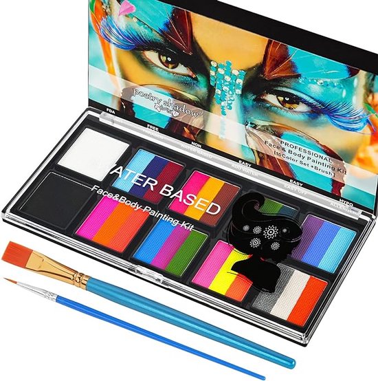 Face Body Painting Kit, 26 kleuren Rainbow Body Paint voor kinderen ...