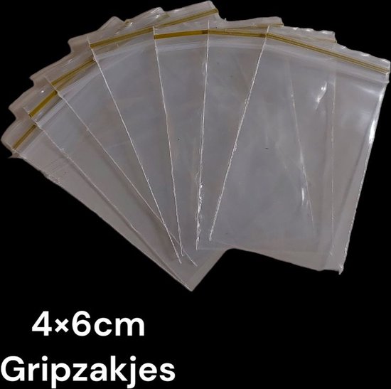 Gripzakjes 40x60 mm / 500 stuks / 0,06 mm dik / Verpakking zipper ...