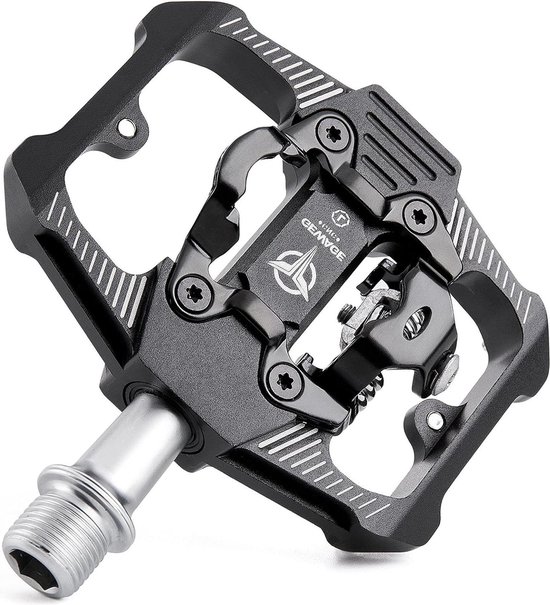 SPD-fietspedalen - MTB-pedalen met breed platform en antislip (met ...
