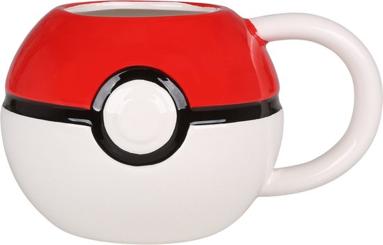 Pokemon Pokeball Keramische mok, rood-wit | bol