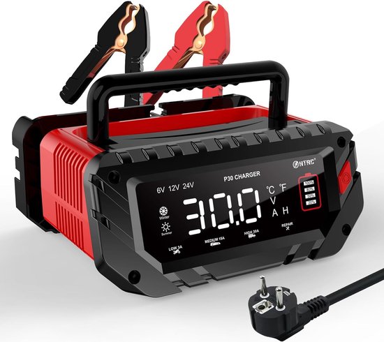 Haisito Acculader voor Auto, 6V/12V/24V, 30A | bol