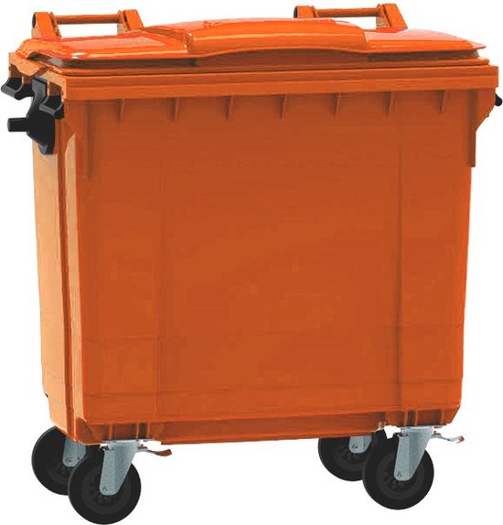 Afvalcontainer 770 liter oranje | bol