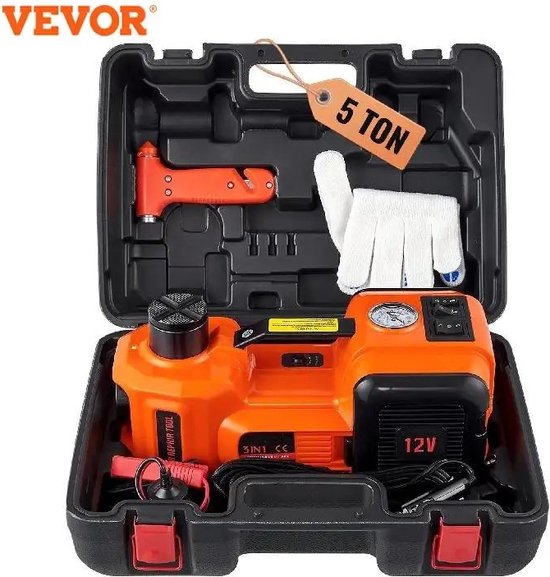 Vevor - Elektrische 12V Autokrik - Vrachtwagenkrik - 5 Ton - Auto ...