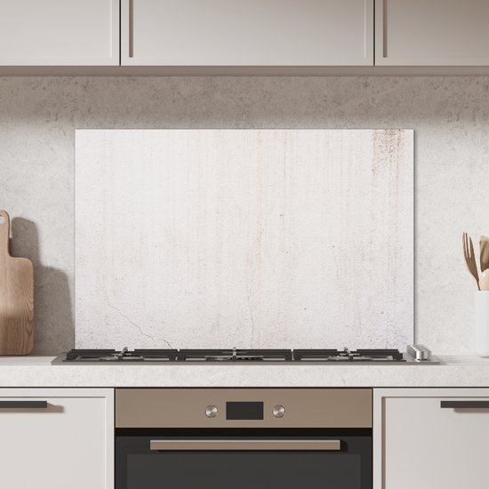Spatscherm keuken 80x55 cm - Kookplaat achterwand Beton - Muur - Wit ...