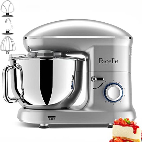 Facelle - Keukenmixer - 1500W vermogen - Grote capaciteit | bol