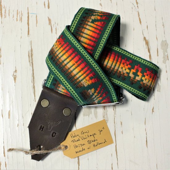 Holy Cow Straps 70's Ibiza Green - Real vintage 70's gitaarband ...