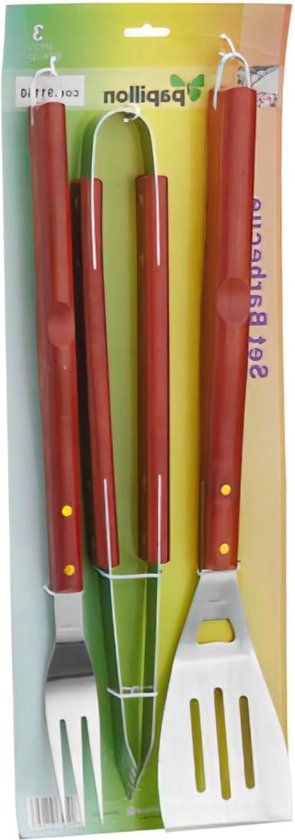 3-delige Barbecue Set - Bruin met Gratis Verzending barbecue set | bol