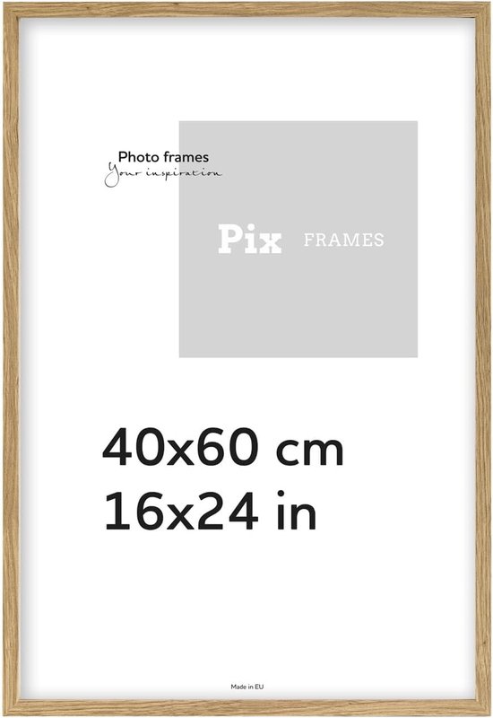 Fotolijst 40x60 cm - houten frame voor foto - lijst met plexiglas ...