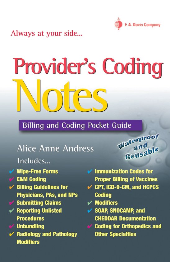 Providers' Coding Notes: Billing and Coding Pocket Guide ...