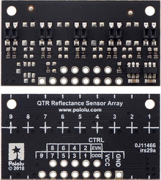 QTR-MD-05A Reflectance Sensor Array: 5-Channel, 8mm Pitch, Analog Output Pololu 4245 | bol