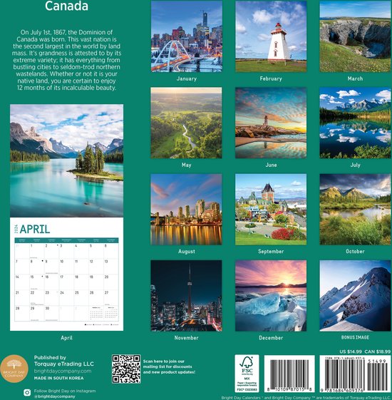Canada Kalender 2024 | bol