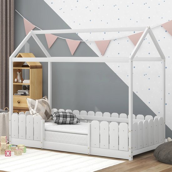 Gran Vida® - Grondbed met Huisvormig Design - Kinderbed - Ivoor | bol