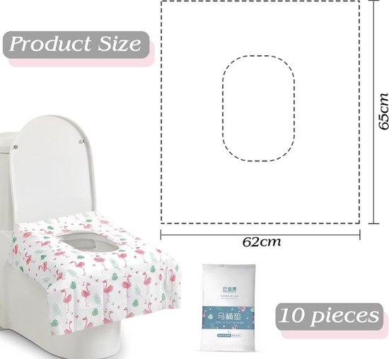 10 stuks wegwerp toiletkussens, toiletkussen, wc-bekleding voor ...