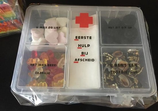 Afscheidscadeautje Eerste Hulp Bij Afscheid sorteerbak | bol