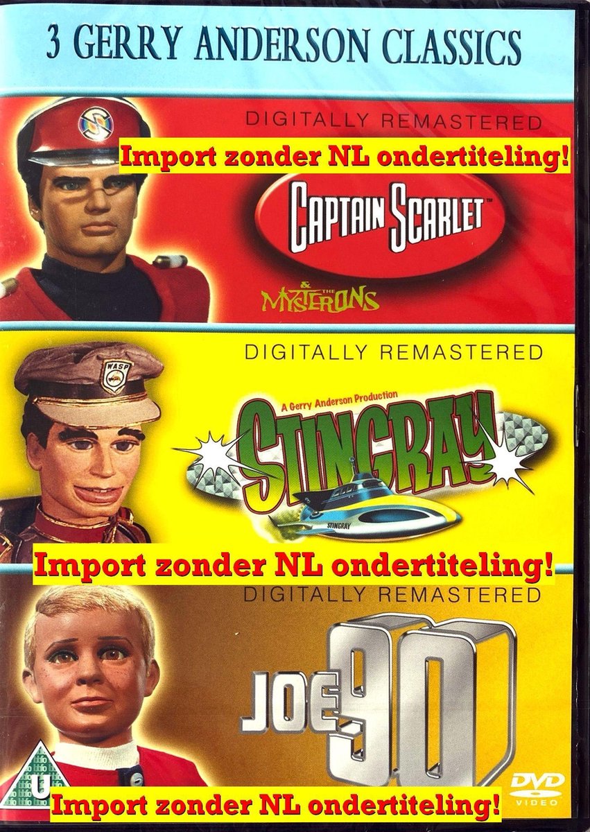 3 Gerry Anderson Classics - Supermarionation - Joe 90 / Captain Scarlet ...