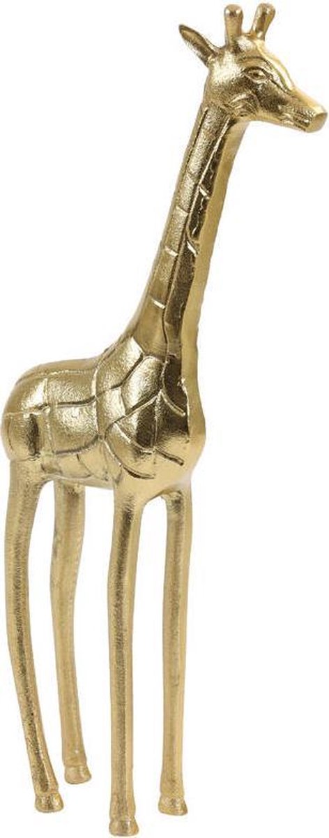 Ornament Giraffe - Goud - 21x7x46 cm - Gouden Beeld Giraf - Statue Gold ...