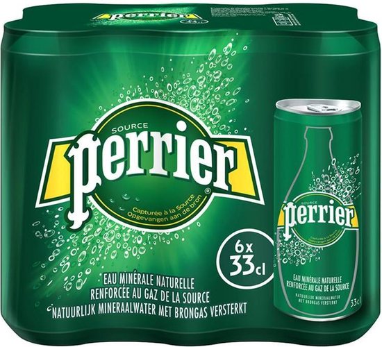 Perrier 4 X 6 Pack 33cl Slim Blik Bruisend water , Spuitwater ...
