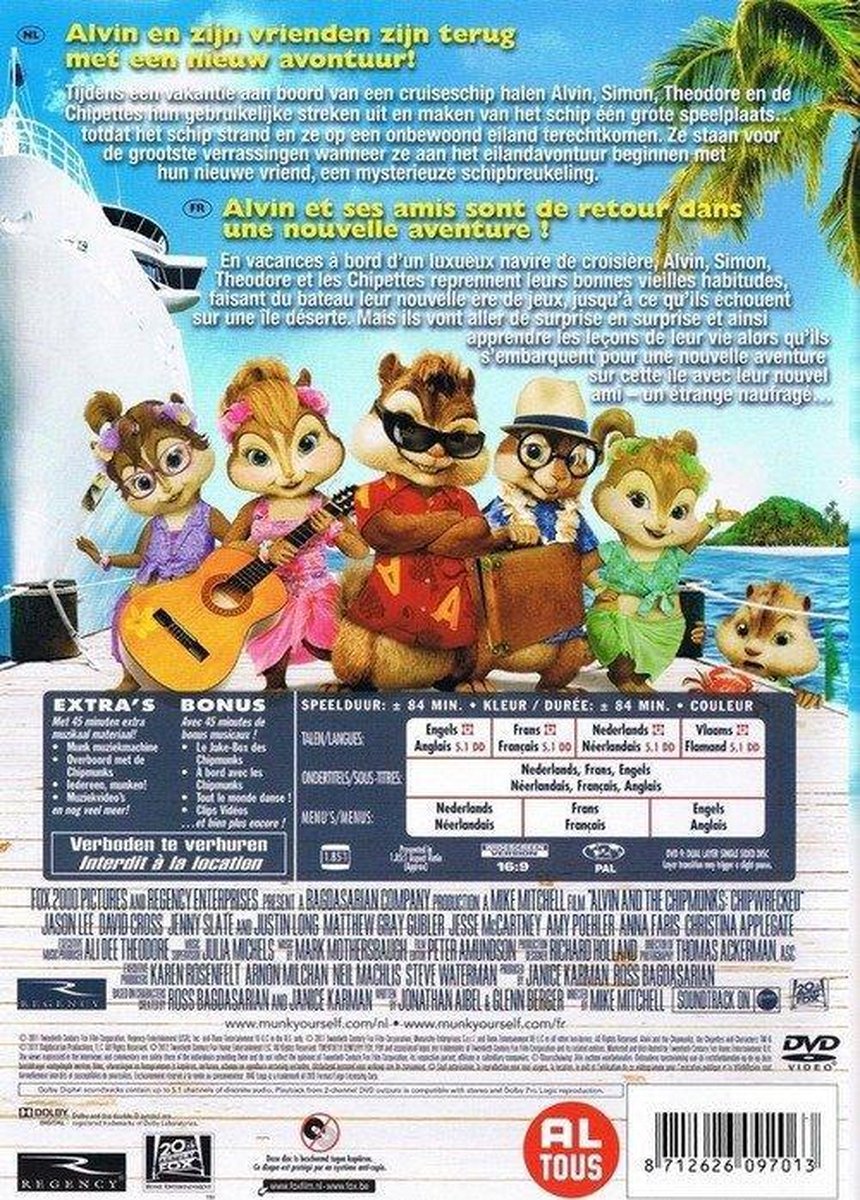 Alvin and the Chipmunks 3 (Dvd), Jason Lee | Dvd's | bol.com