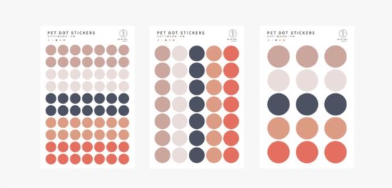 Perzik Blauwe Paarse Stippen Stickers | Bullet Points | To Do Dots ...