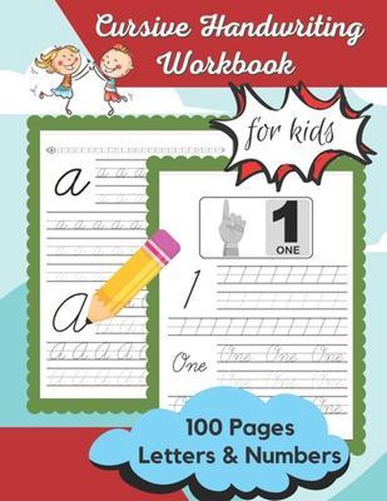 Cursive Handwriting Workbook For Kids | 9798728870074 | Red & Blue ...