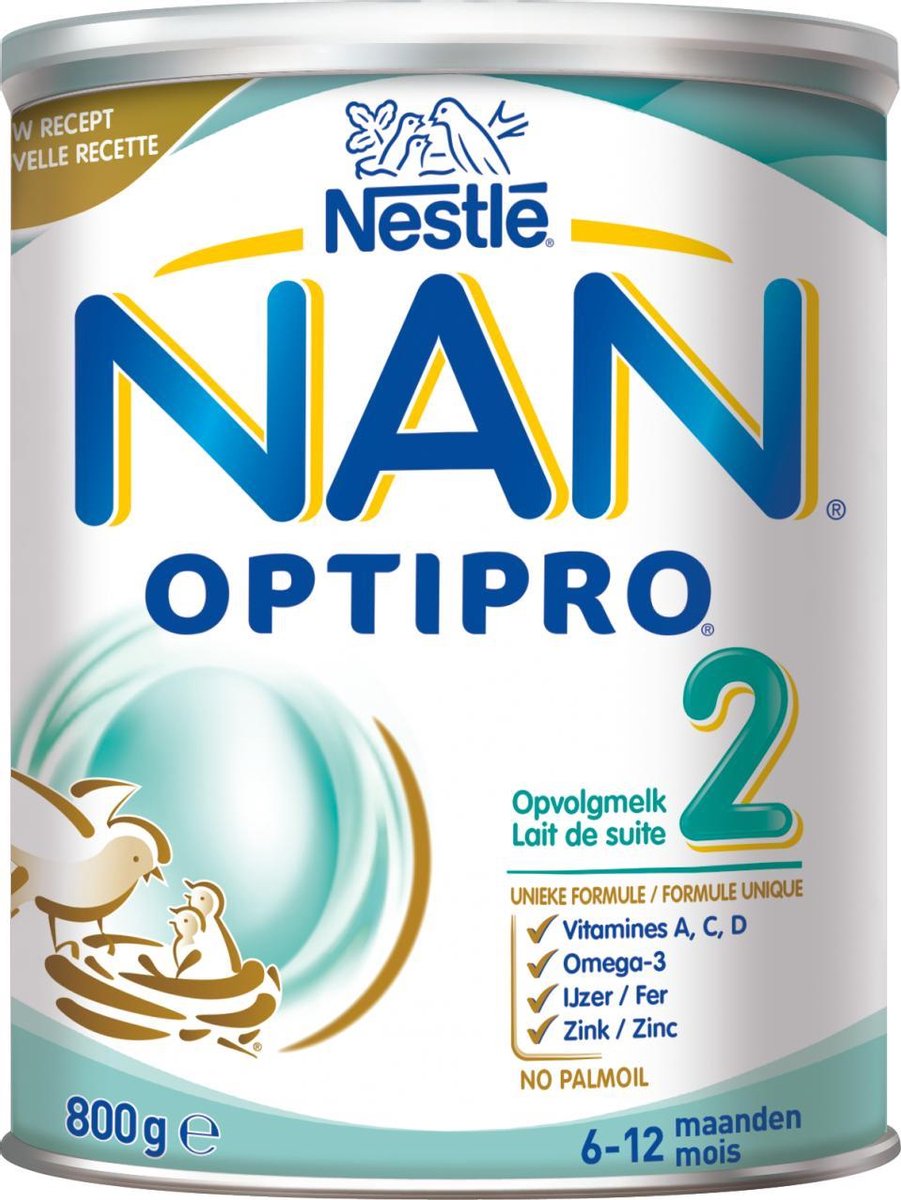 NAN OPTIPRO 2 Opvolgmelk Vanaf 6 Maanden - Flesvoeding Baby - 3 x 800 ...