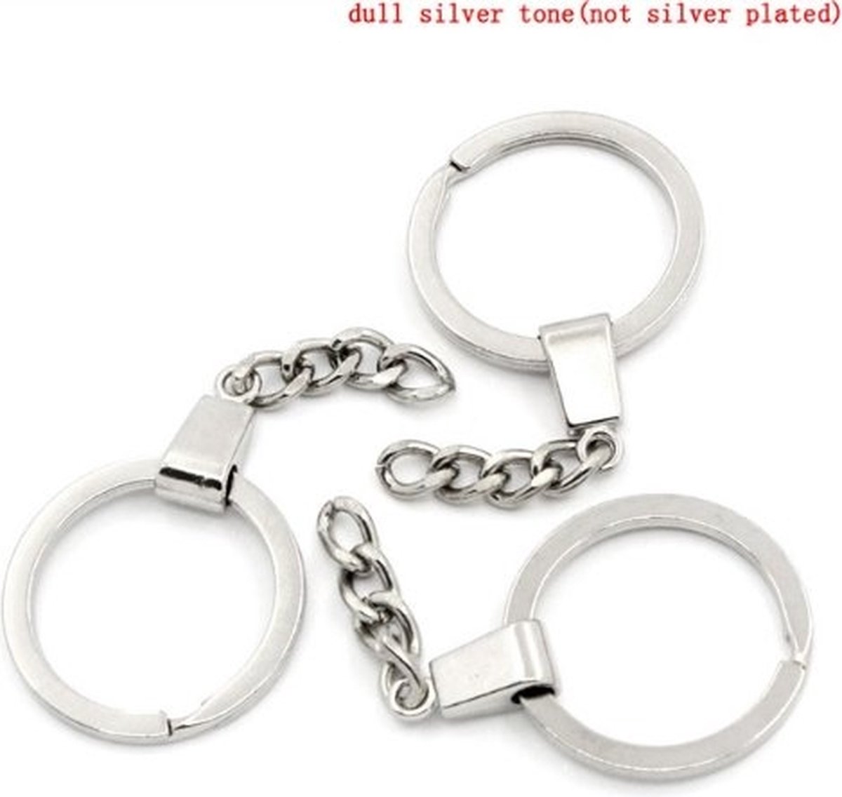 CKB ltd – Zilverkleurige Sleutelringen – sleutelring sleutelhanger ...