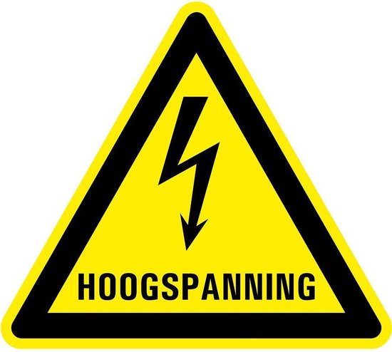 Waarschuwingsbord elektrische hoogspanning - kunststof 400 mm | bol.com
