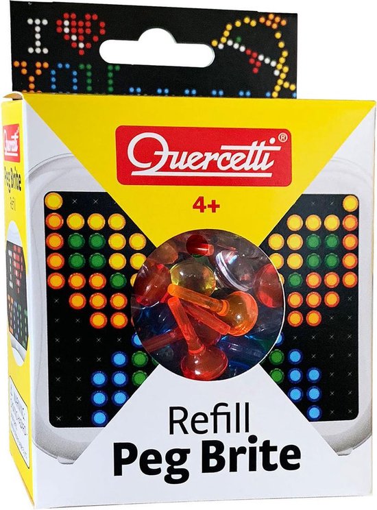 Quercetti Navulling Peg Brite Led-pinnen 180-delig | bol.com