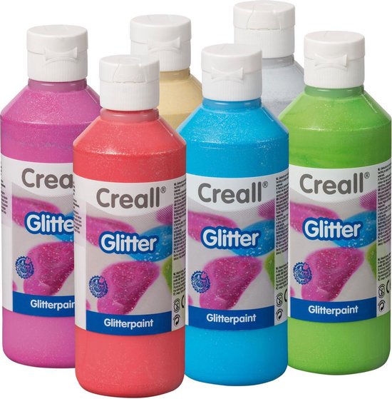 Creall Glitter Assortiment 6x250 ml | bol