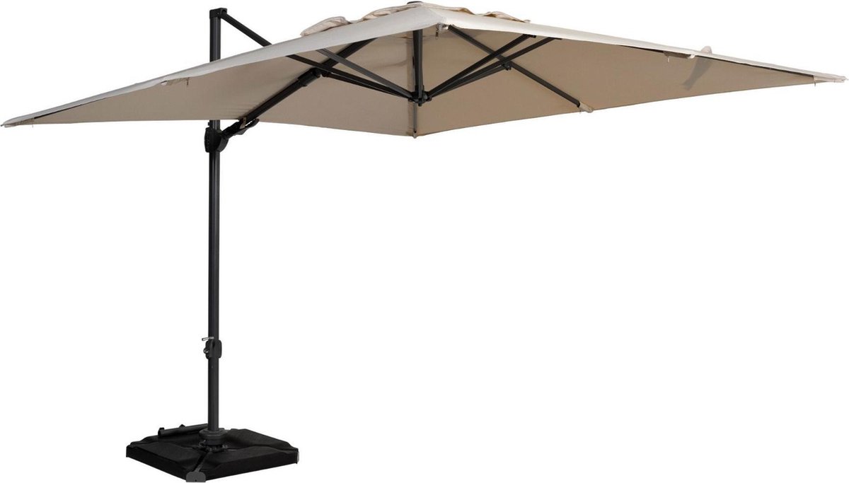 Exotan Roma zweef parasol vierkant polyester sand tilt system ...