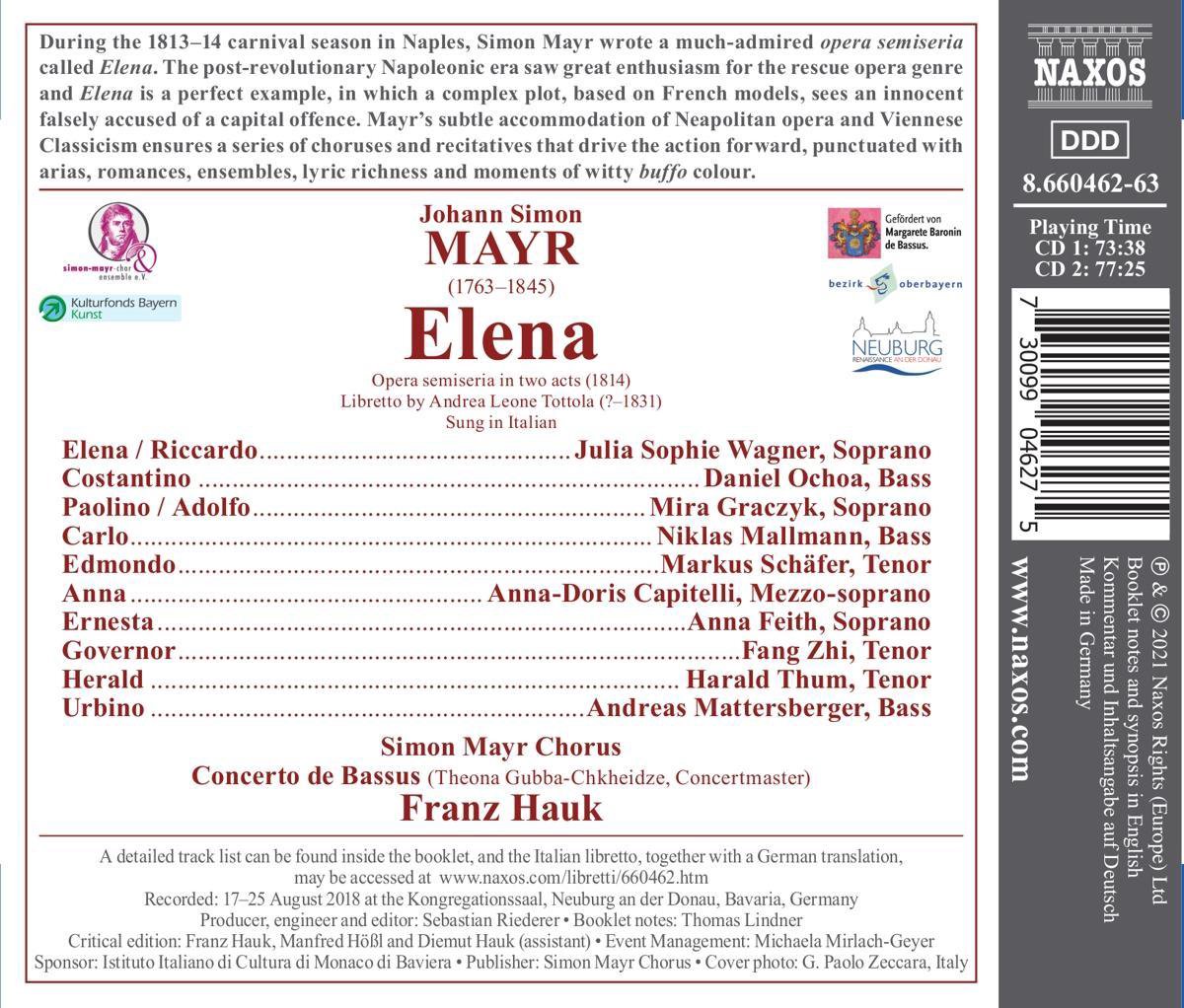Julia Sophie Wagner & Mira Graczyk & Anna Feith - Elena (2 CD), Rutger van Barneveld |... | bol.com