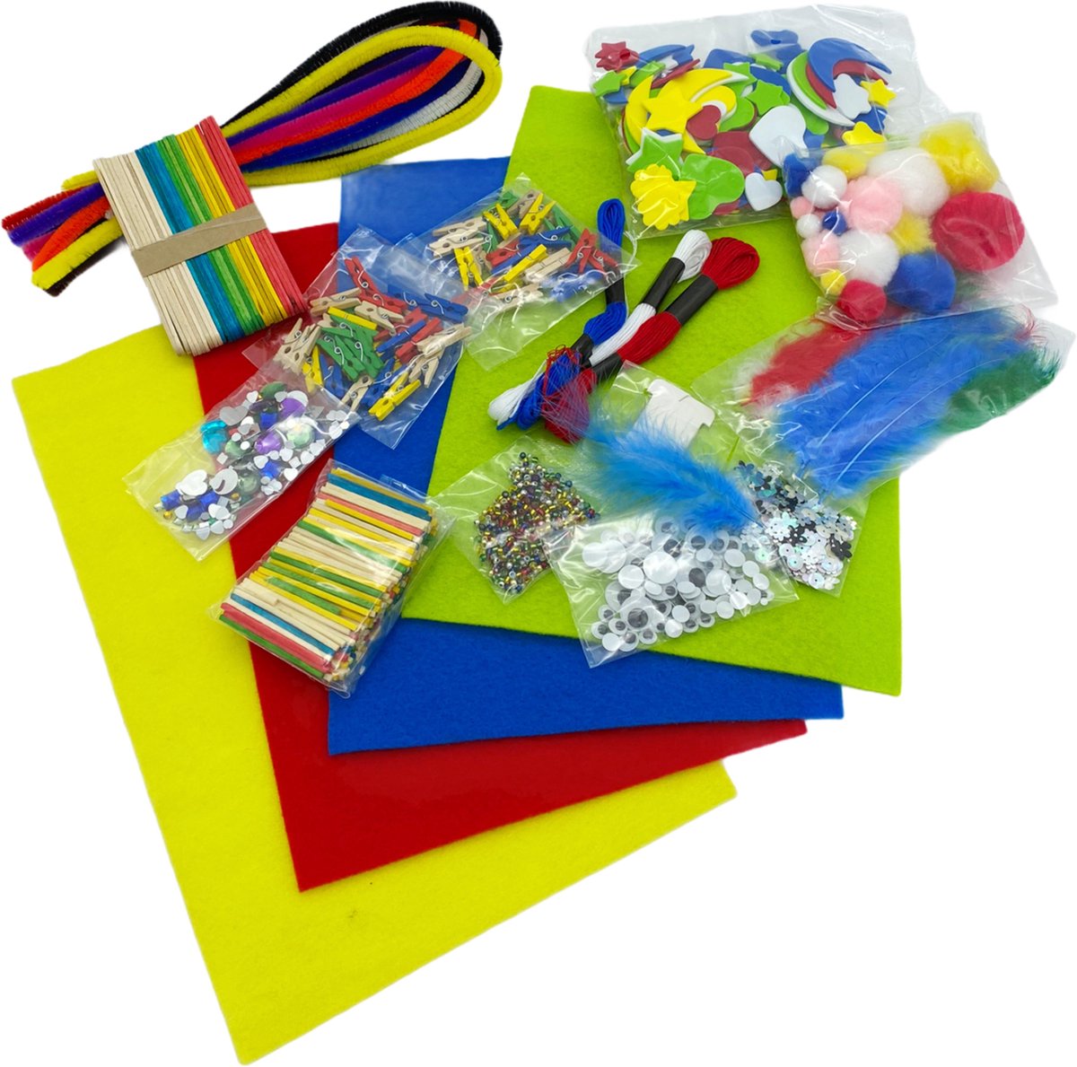 Groot Knutselpakket Set - 1300 delig - Knutselen voor Meisjes en ...