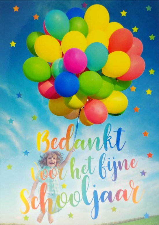 Kaart - Schooljaar - Bedankt voor het fijne schooljaar - SJM32-A | bol.com