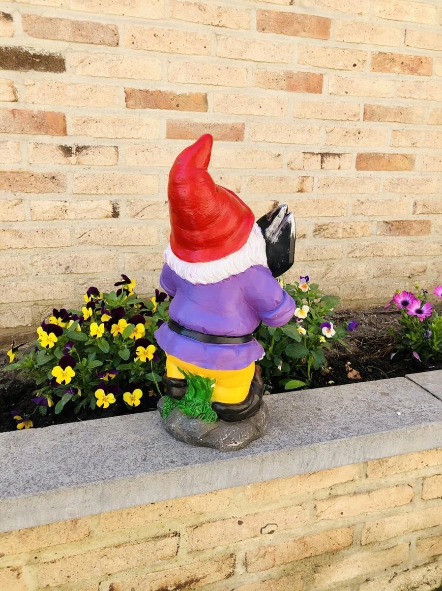 Tuinkabouter groot rode muts 40 cm hoog - polyester - polystone - beeld ...