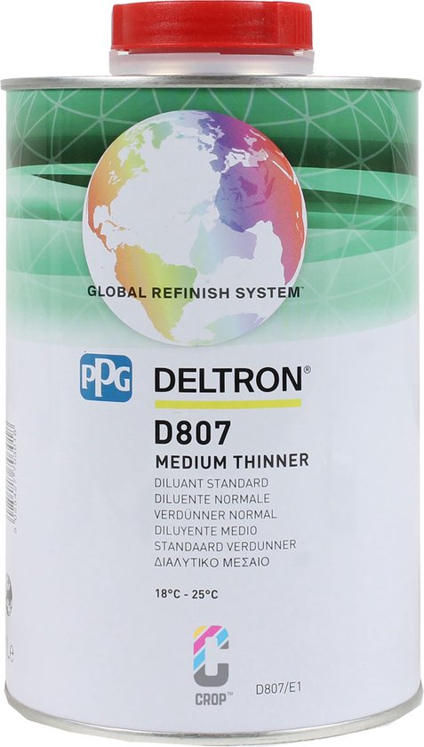 PPG D807/E1 Medium Thinner - Verdunning in Blik 1 liter | bol