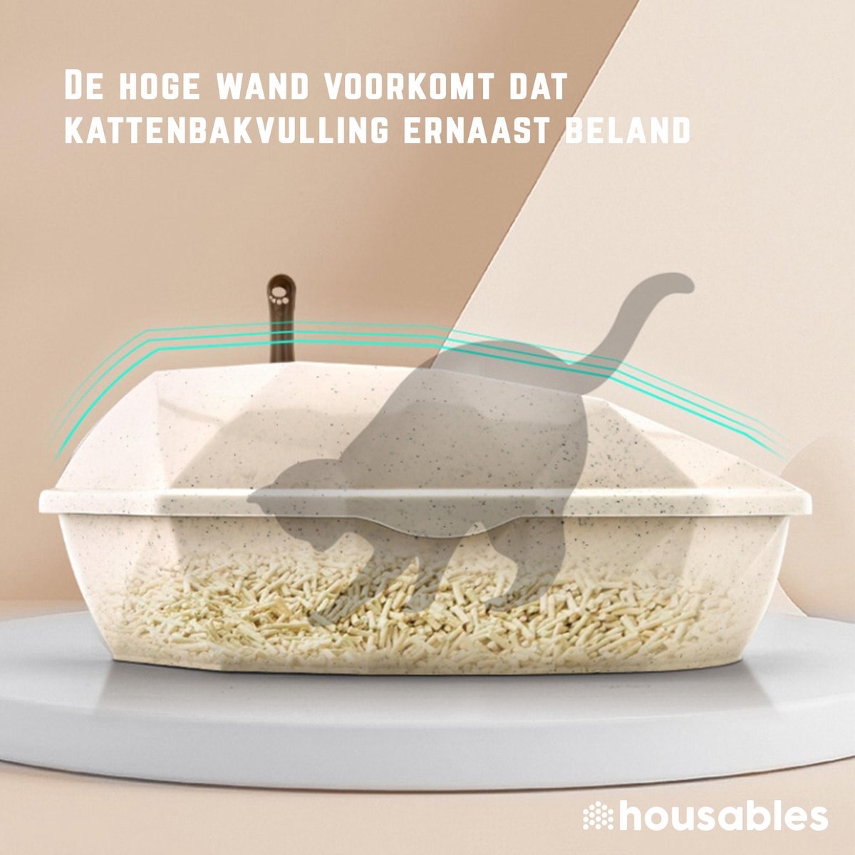 Design Kattenbak – Open stijl – kattenmand – met schep – voor kittens ...