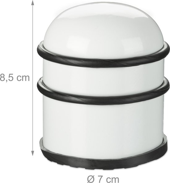 Relaxdays 10x deurstopper rond - deurvastzetter rubber - deurstop rvs ...