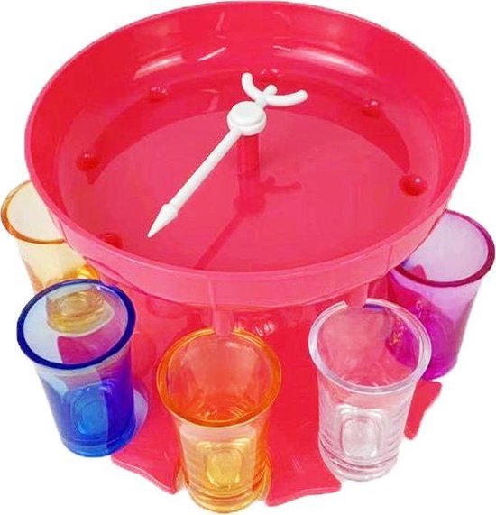 Shotjes schenker Rood/Roze inclusief 8 glaasjes, drankspelletje en ...