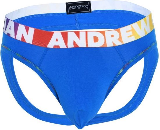 Andrew Christian Cotton Pride Air Jock | Maat M | Electric Blauw ...