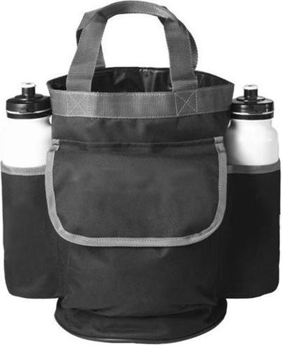 Watertas met twee zijvakken - Zwart met grijs | bol