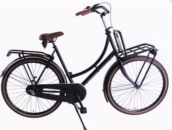 Aldo 28 inch omafiets cargo 61cm 3v mat zwart m/a-drager | bol