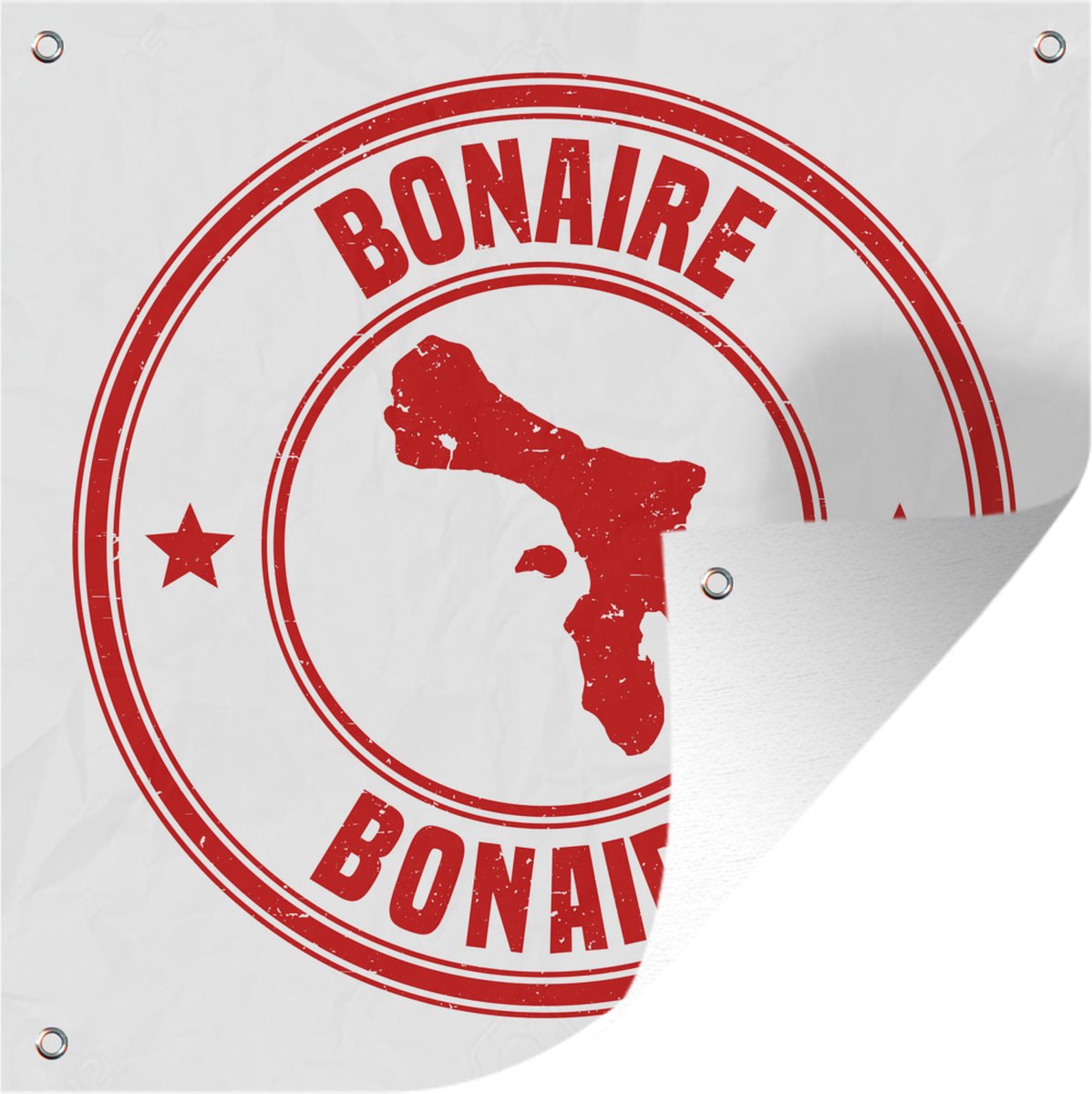Tuindoek een rode stempel van Bonaire - 100x100 cm | bol.com